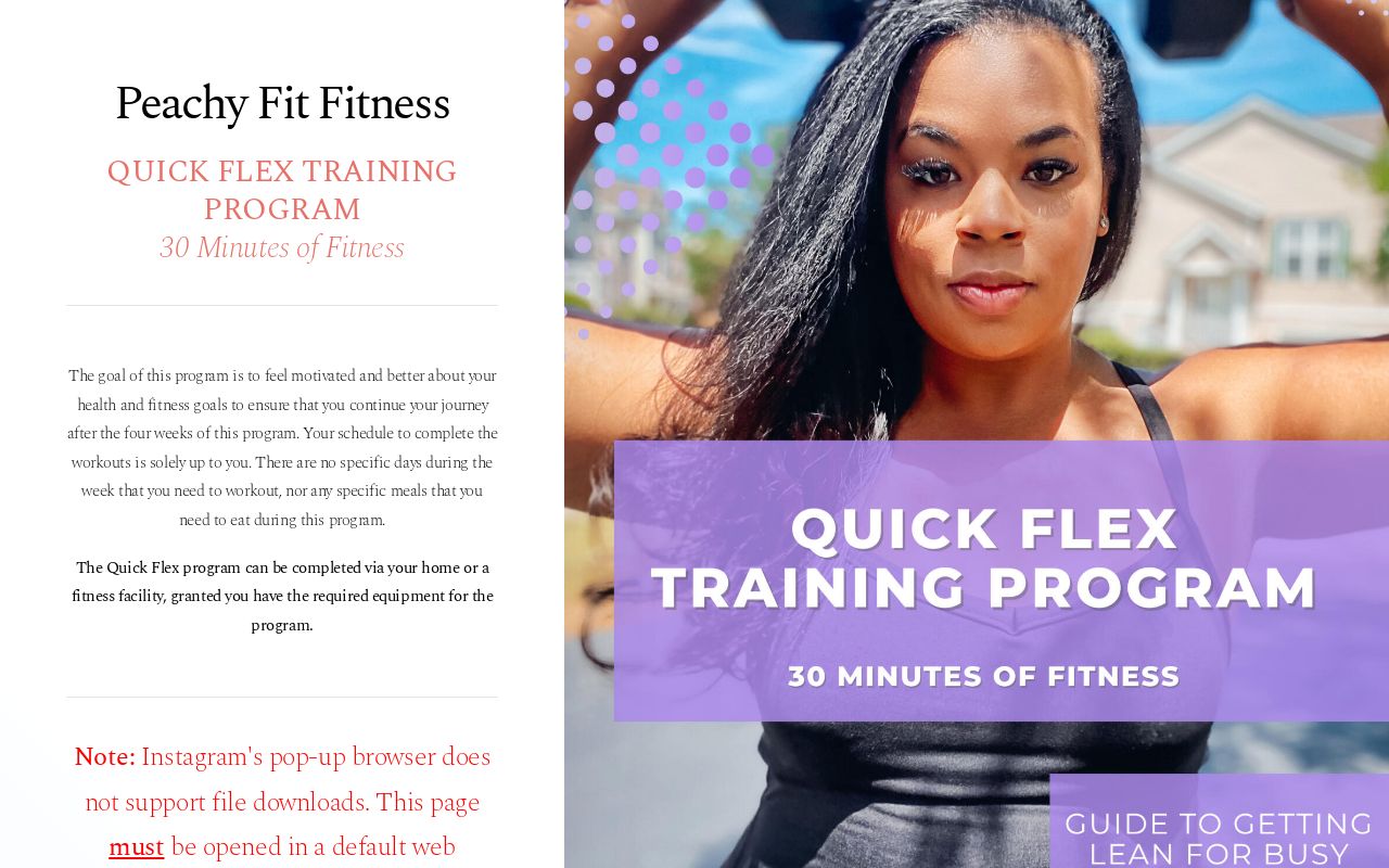 Quick Flex Training Program